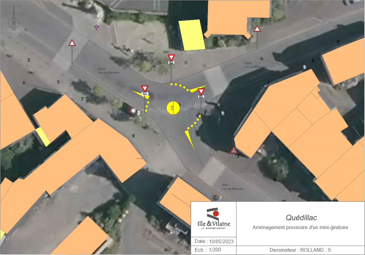 mini-giratoire-Quédillac - Commune de Quédillac