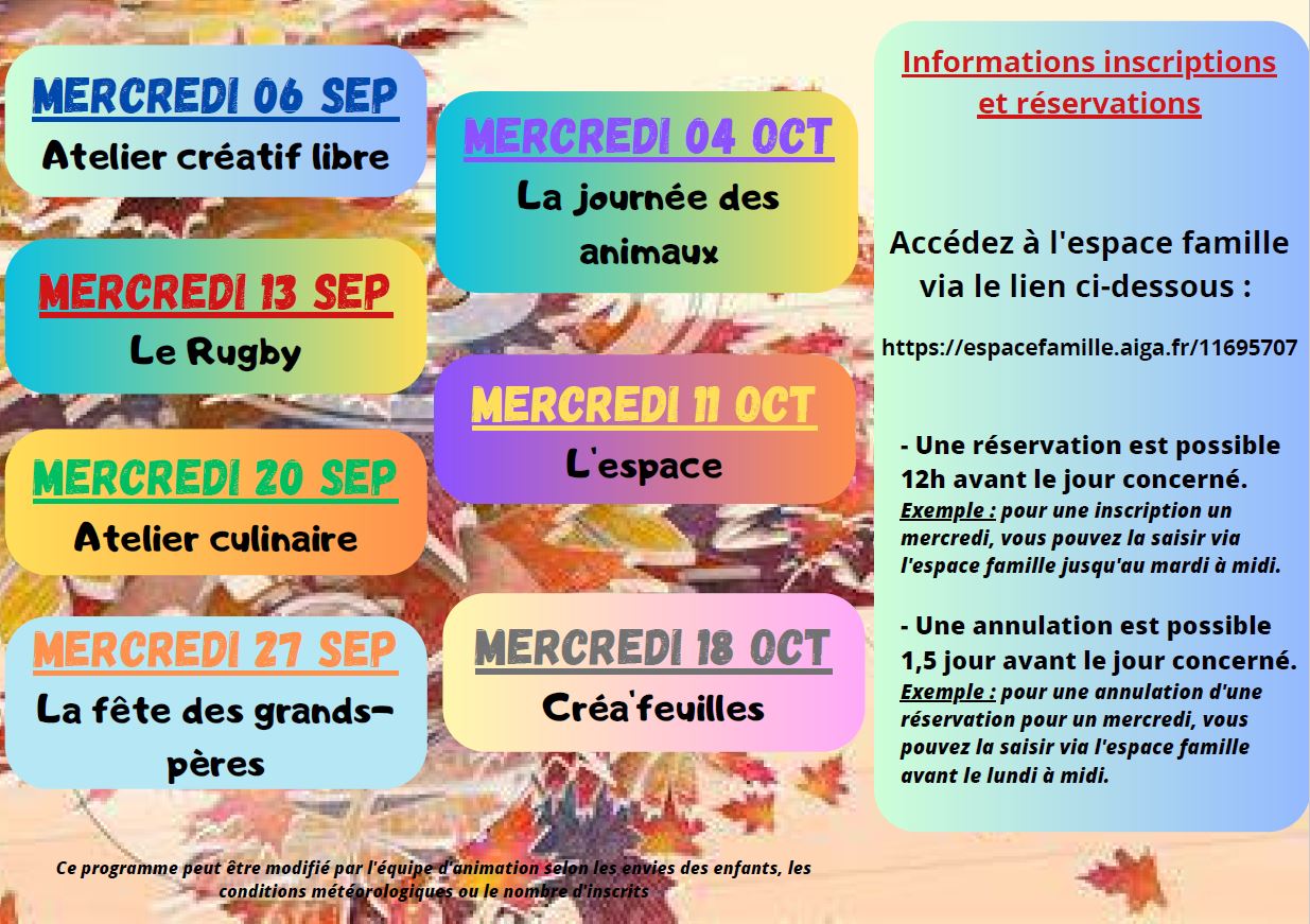 programme septembre octobre 2023 2 - Commune de Quédillac